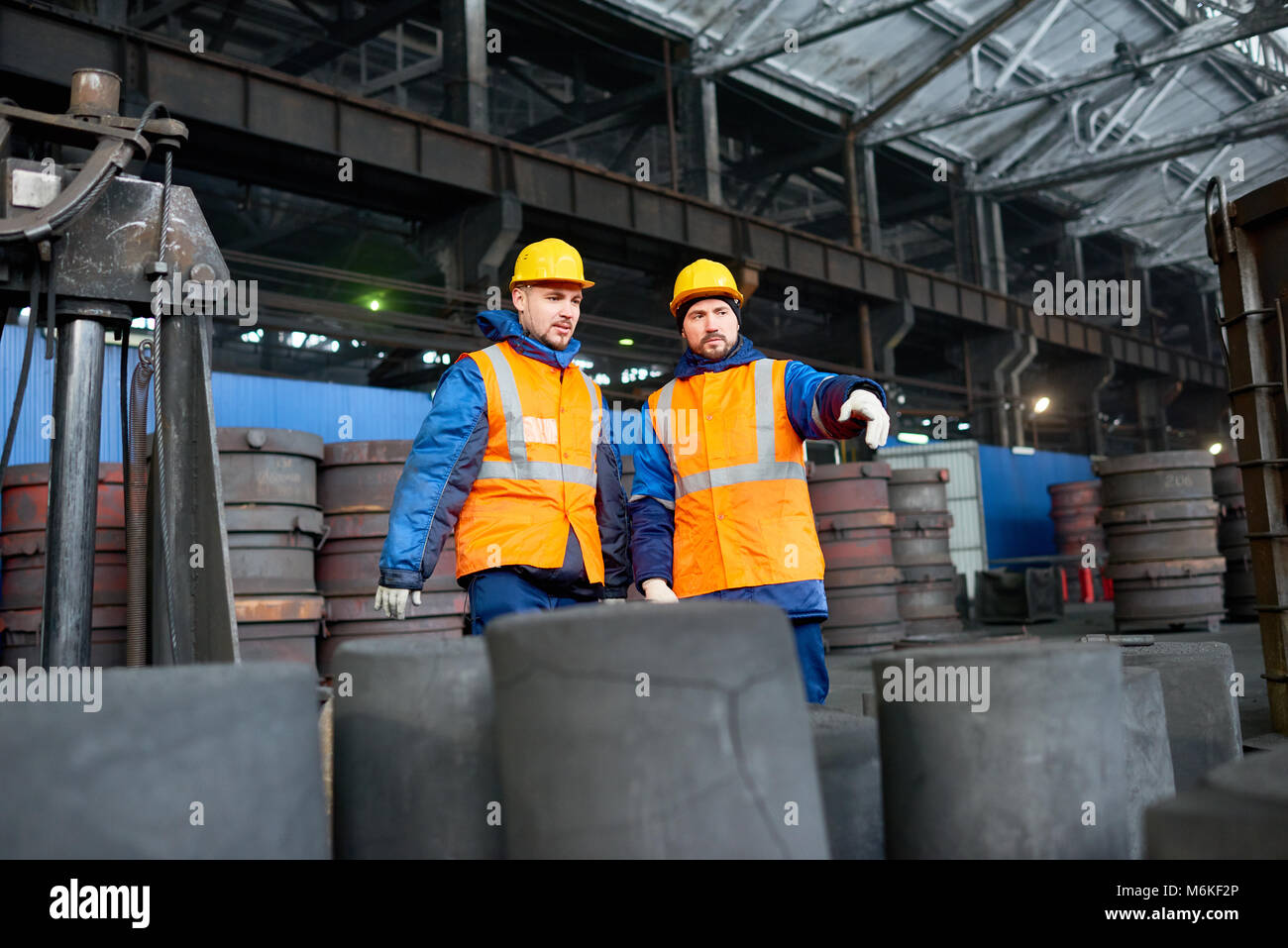 Teamwork at Production Department Stock Photo - Alamy