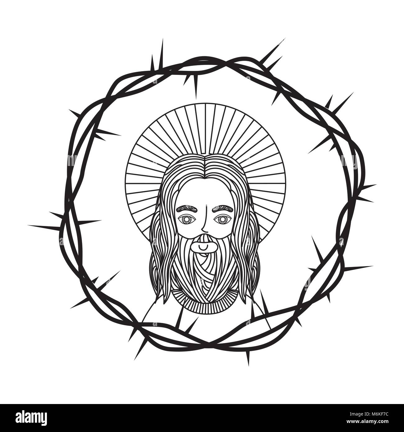 Jesus blood face Stock Vector Images - Alamy