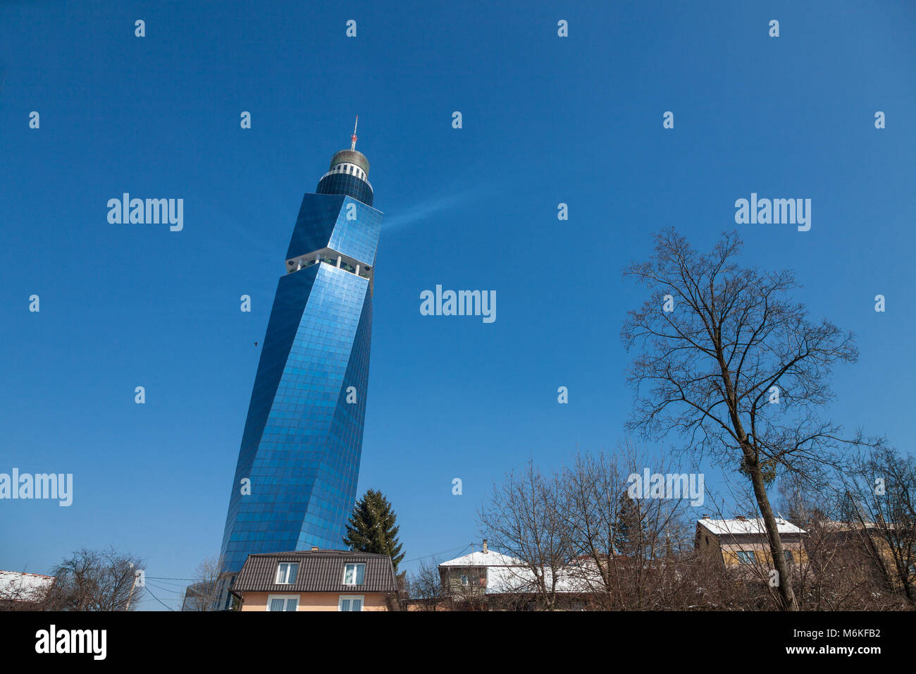 Sarajevo aerial view avaz twist tower hi-res stock photography and ...