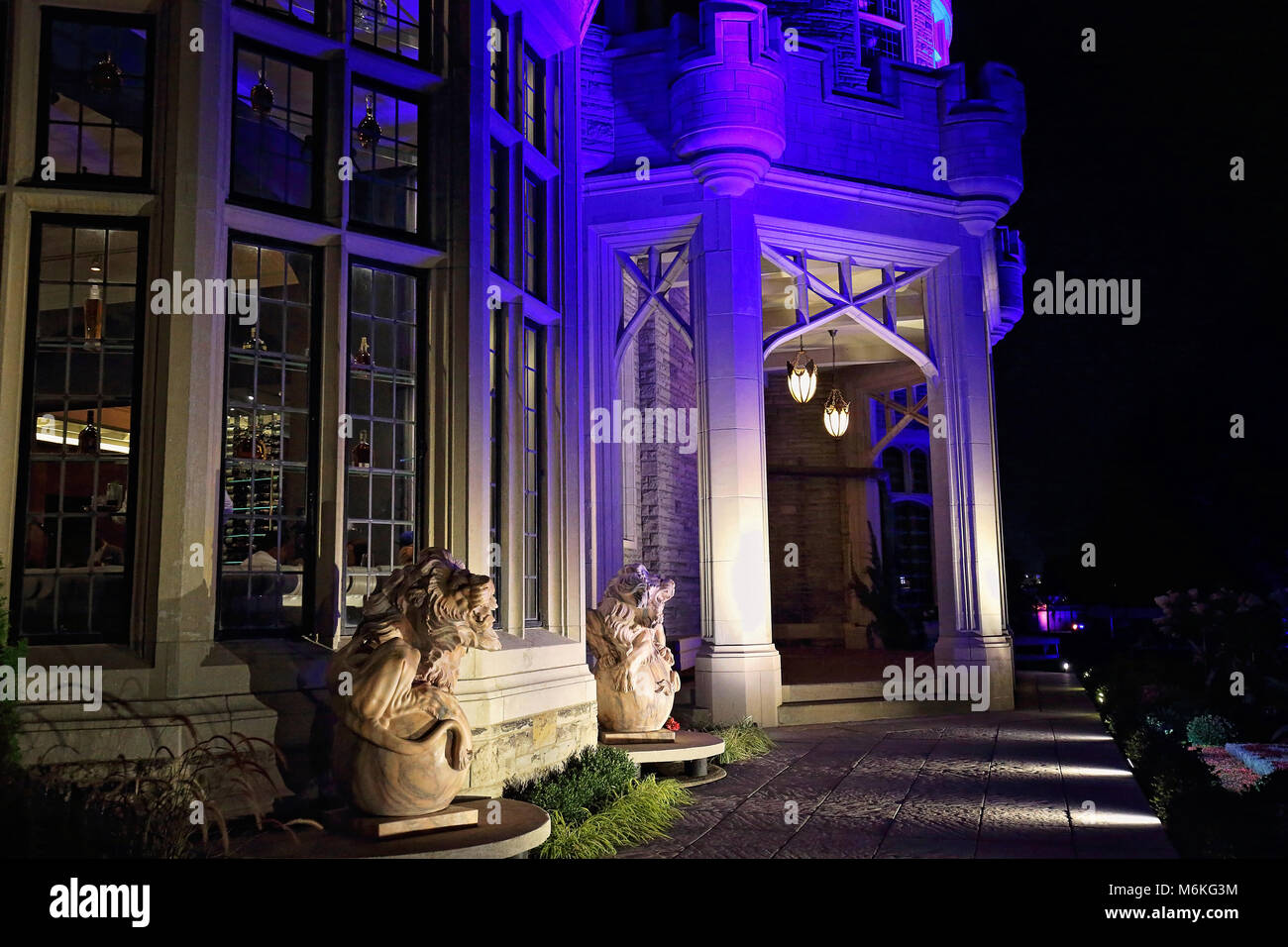 Toronto, Famous Casa Loma Castle at night Stock Photo - Alamy