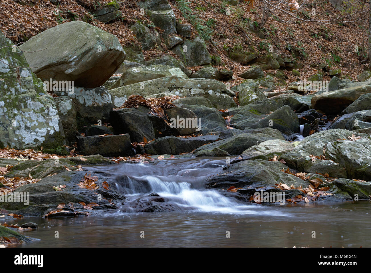Rocky stream with small water falls Stock Photo - Alamy