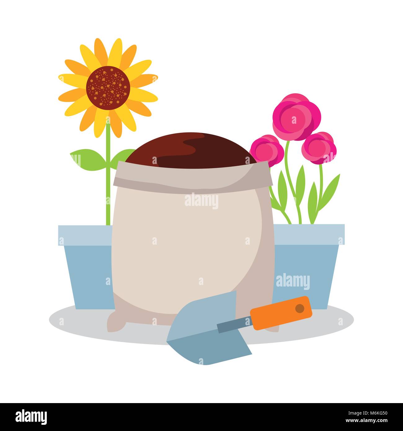 Roses into sack Stock Vector Images - Alamy