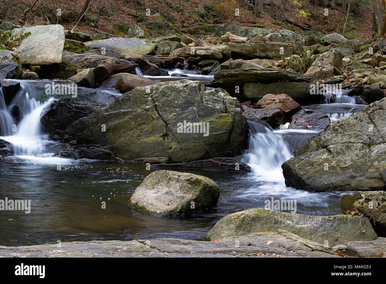 Rocky stream with small water falls Stock Photo - Alamy