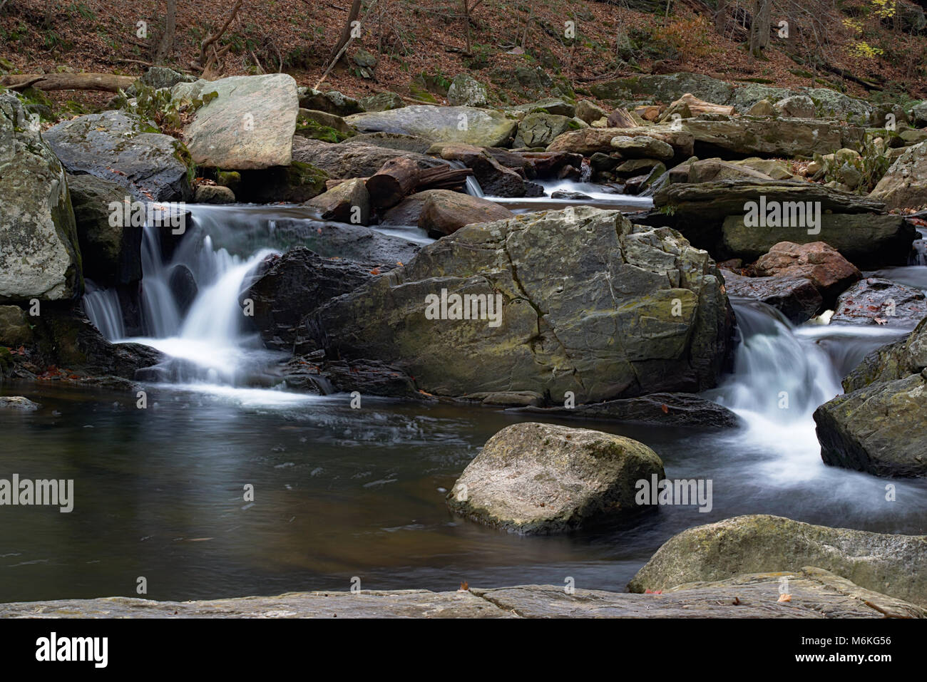 Rocky stream with small water falls Stock Photo - Alamy