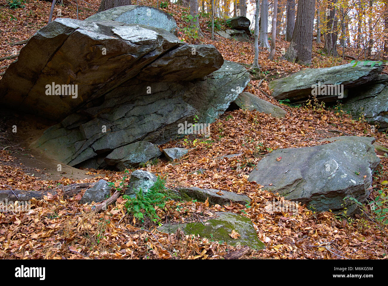 Large Rocks is Gunpowder Falls Park in Maryland Stock Photo - Alamy