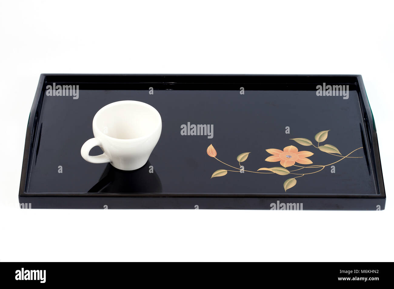 White wooden tray cup Cut Out Stock Images & Pictures - Alamy
