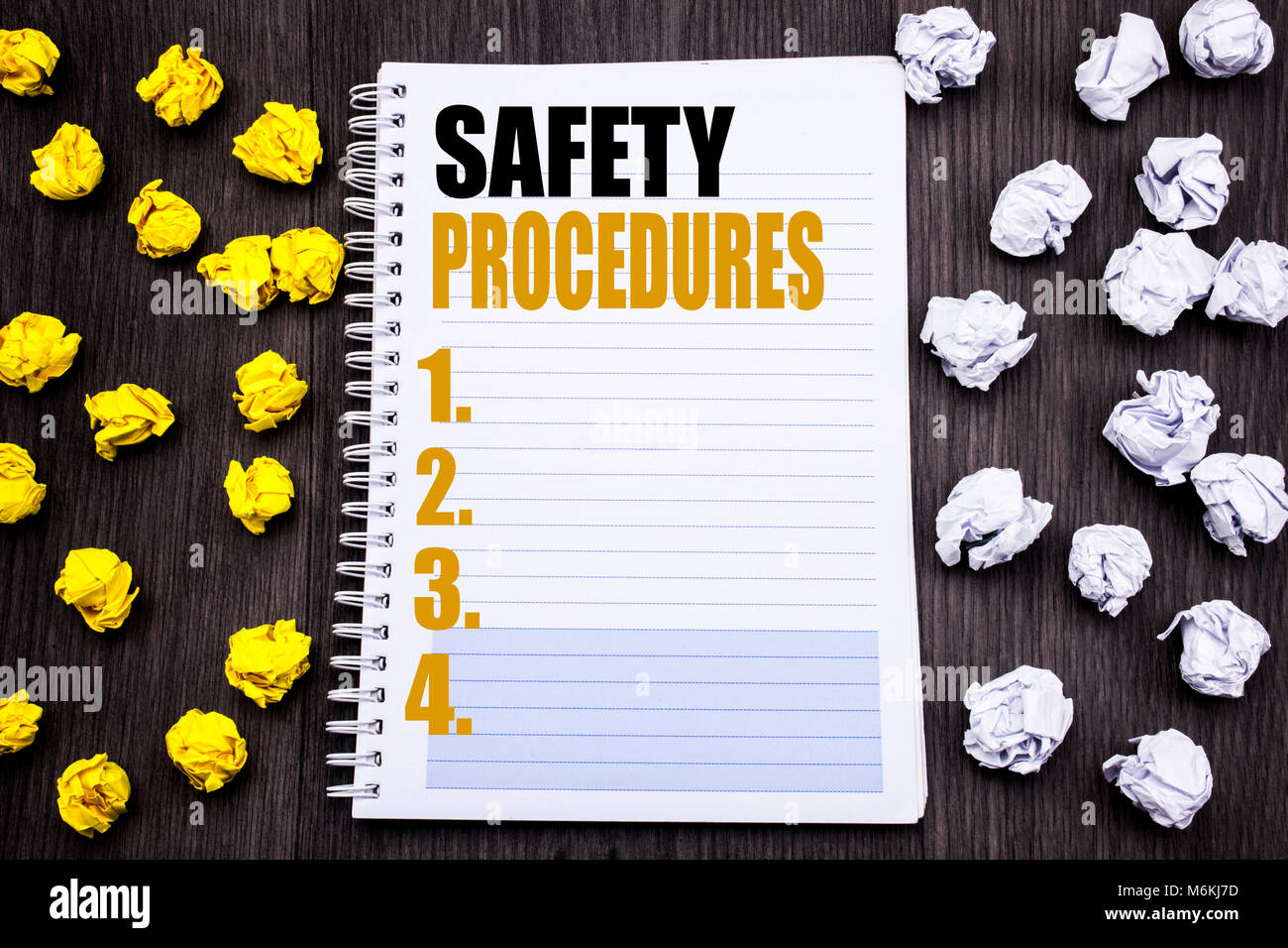 Conceptual hand writing text caption showing Safety Procedures ...