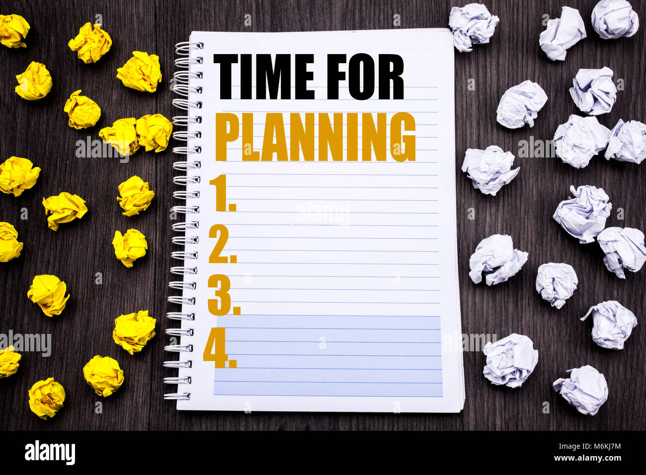 Conceptual hand writing text caption showing Time For Planning ...
