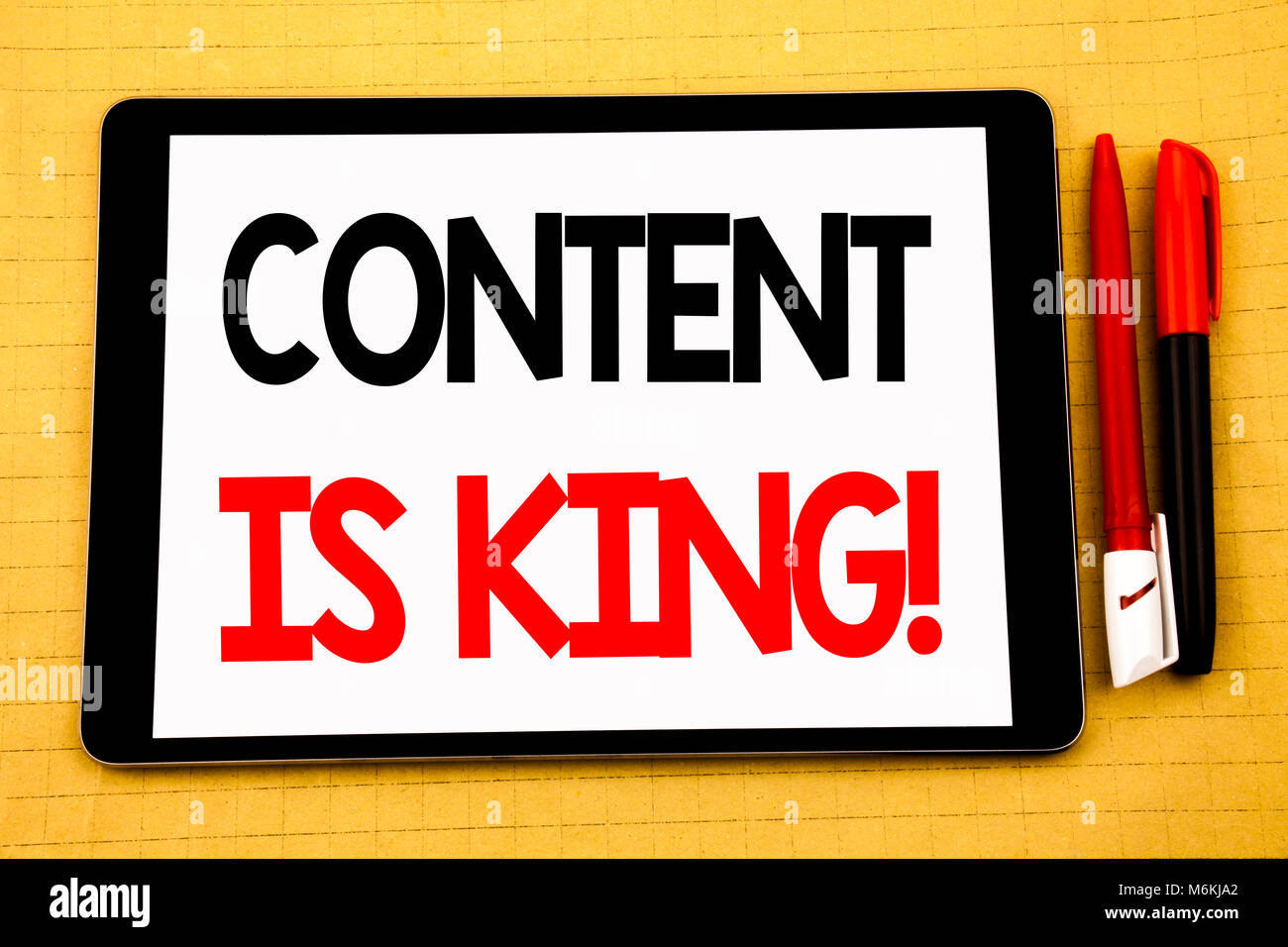 Conceptual handwriting text caption inspiration showing Content Is King ...