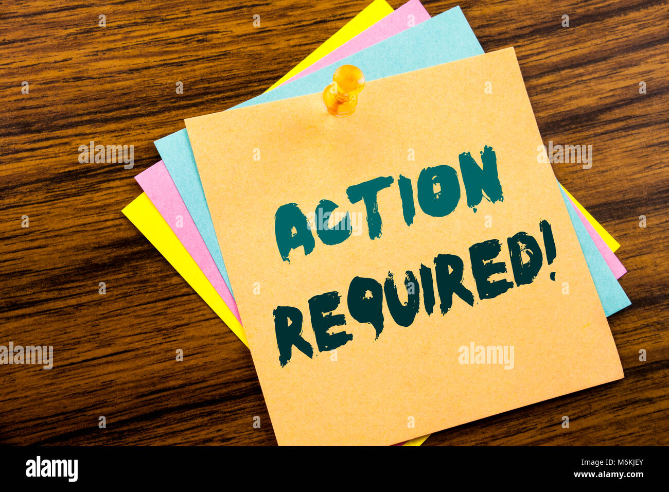 Hand writing text caption inspiration showing Action Required. Business ...