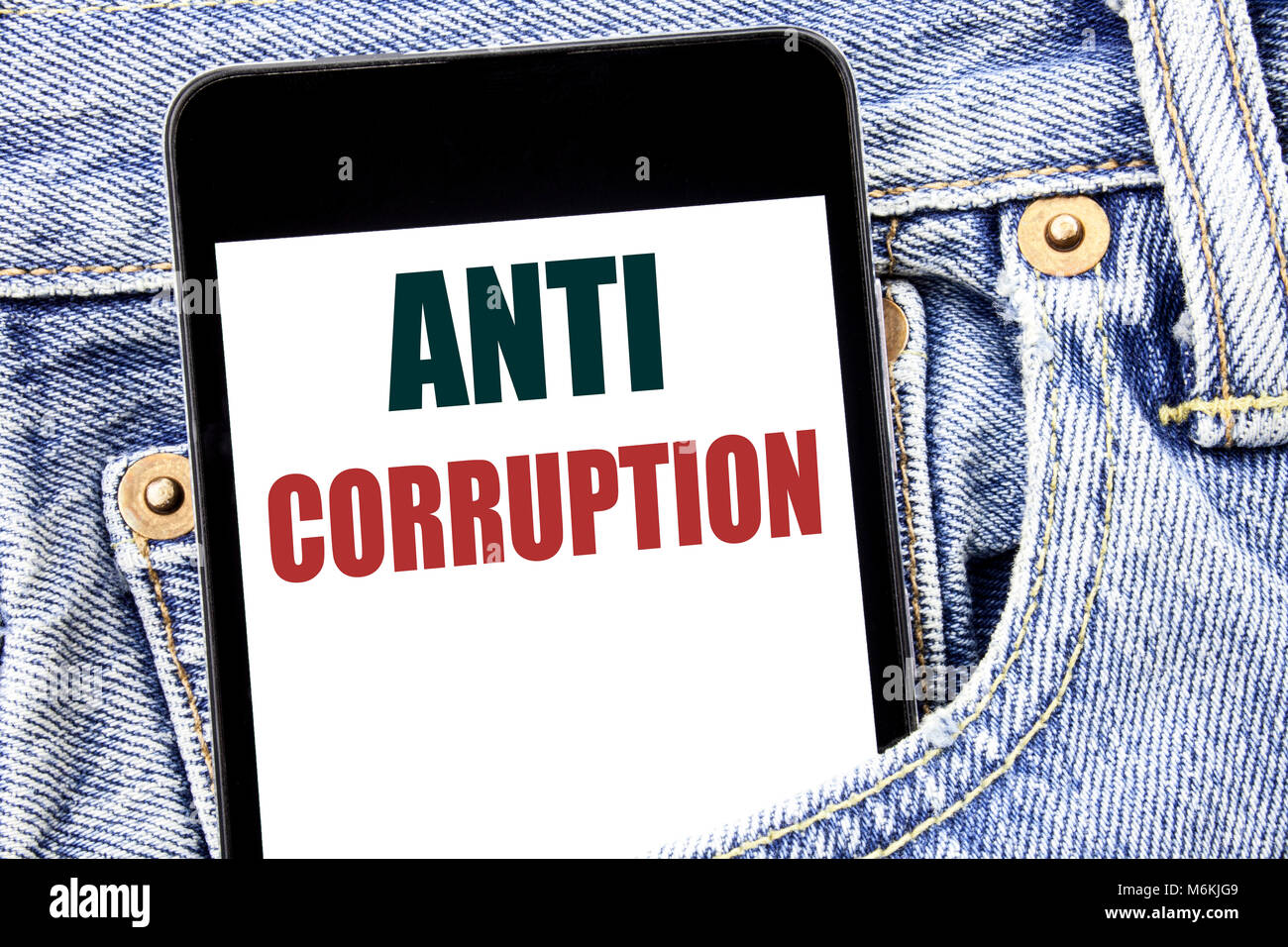 Hand writing text caption inspiration showing Anti Corruption. Business ...