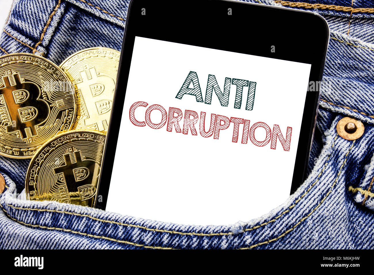 Hand writing text caption inspiration showing Anti Corruption. Business ...