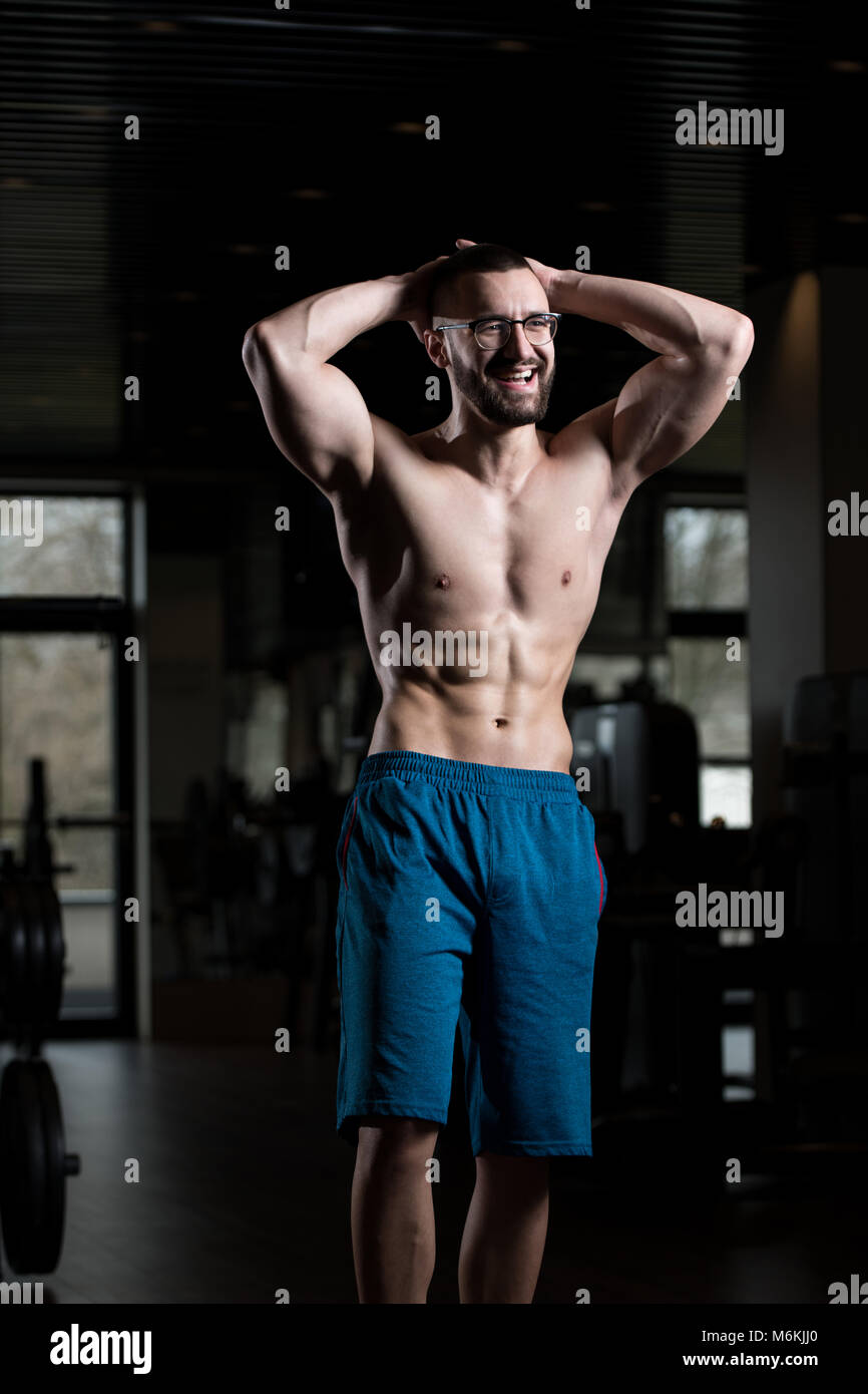 Geek flexing muscles hi-res stock photography and images - Alamy