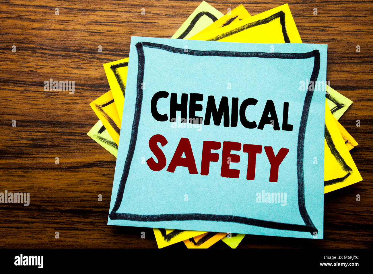 Hand writing text caption inspiration showing Chemical Safety. Business ...