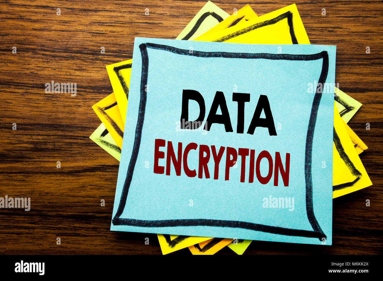 Hand writing text caption inspiration showing Data Encryption. Business ...