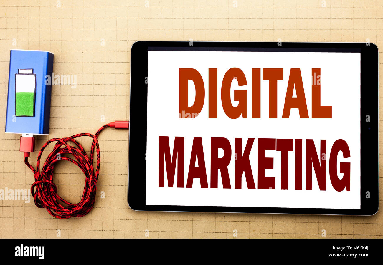 Hand writing text caption inspiration showing Digital Marketing ...
