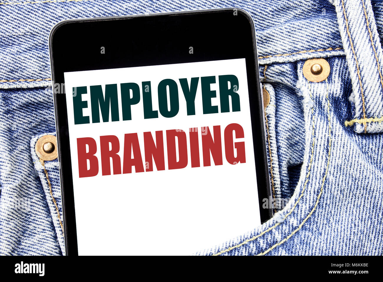 Hand writing text caption inspiration showing Employer Branding ...
