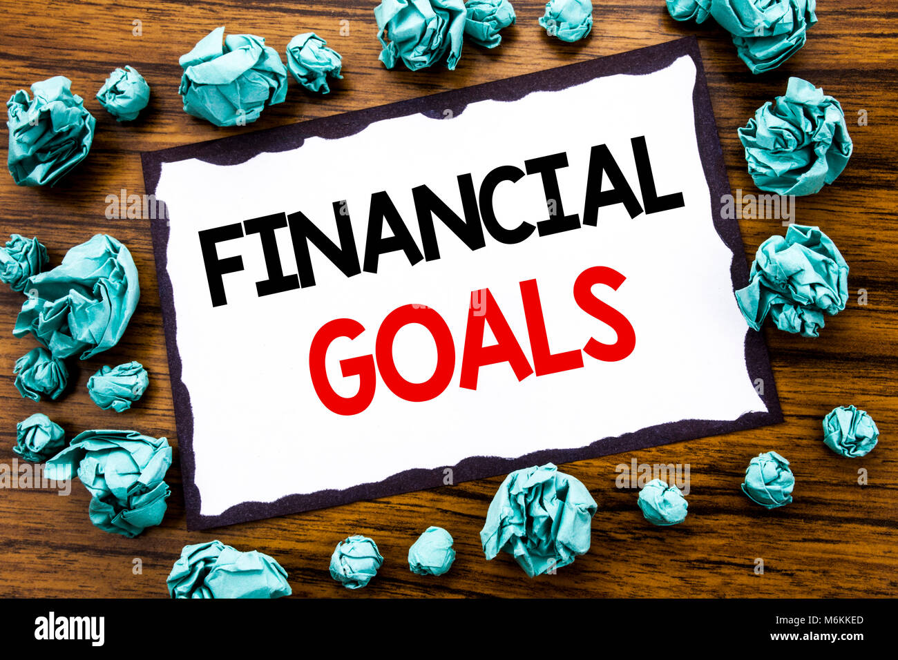 Hand writing text caption inspiration showing Financial Goals. Business ...