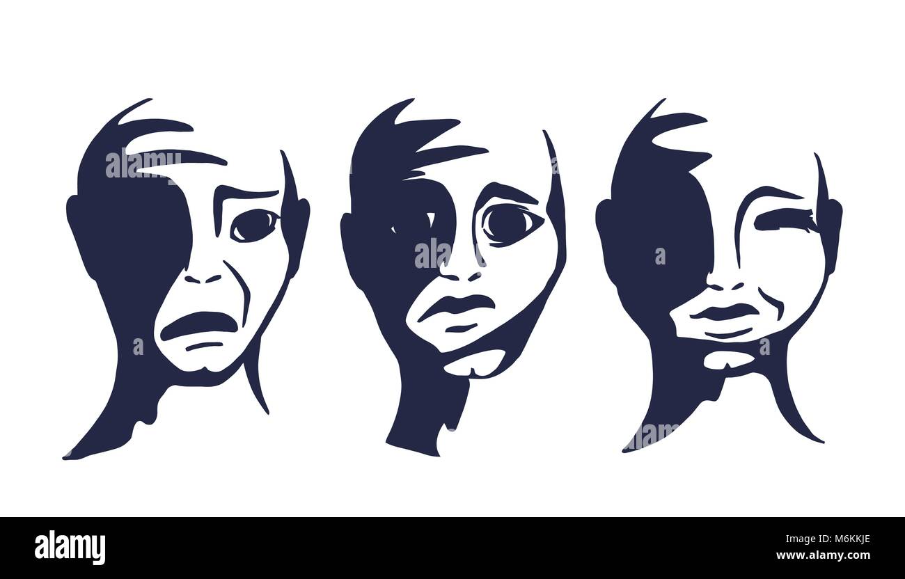 Abstract faces of people Stock Vector Image & Art - Alamy