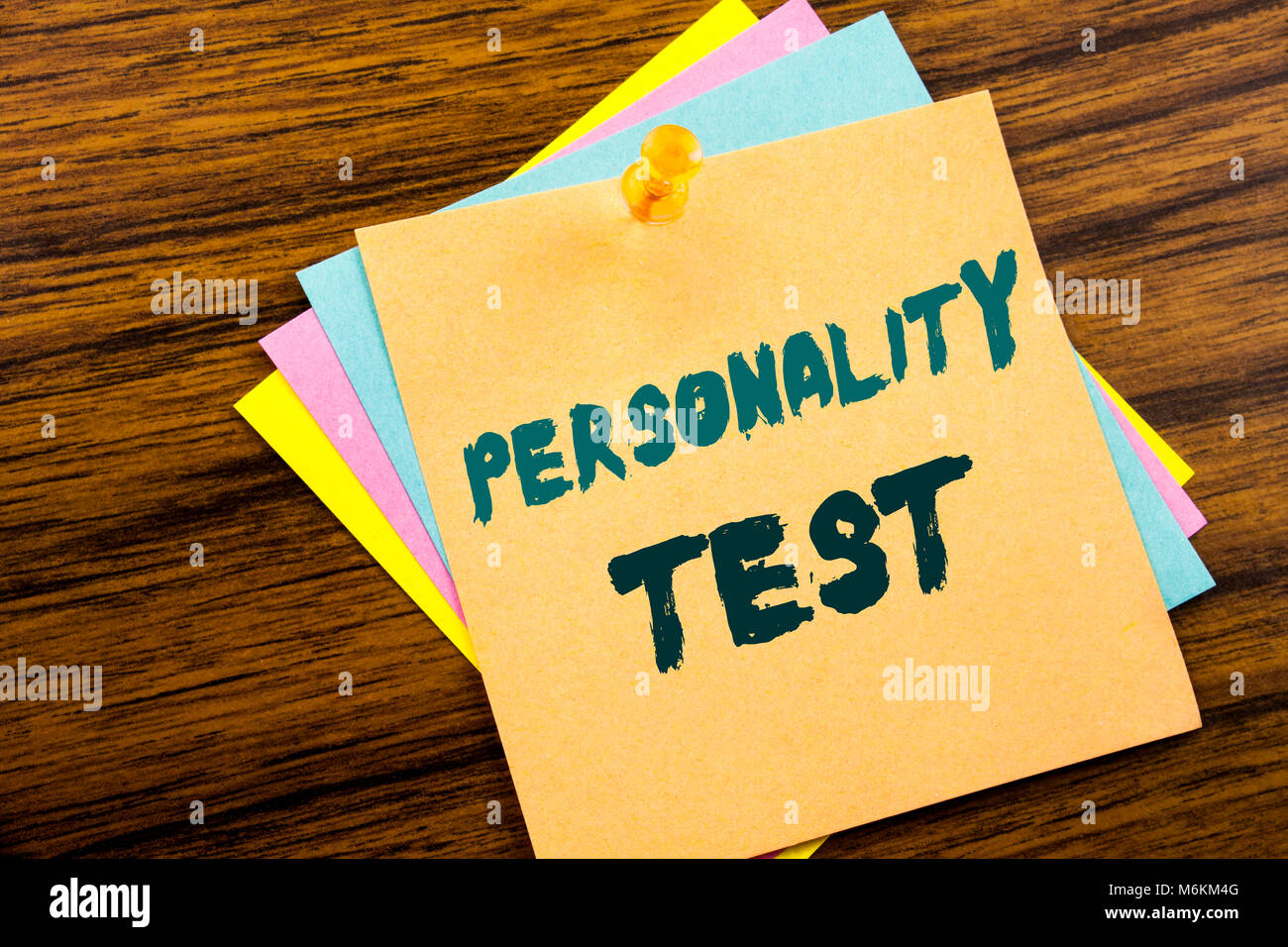 Hand writing text caption inspiration showing Personality Test ...