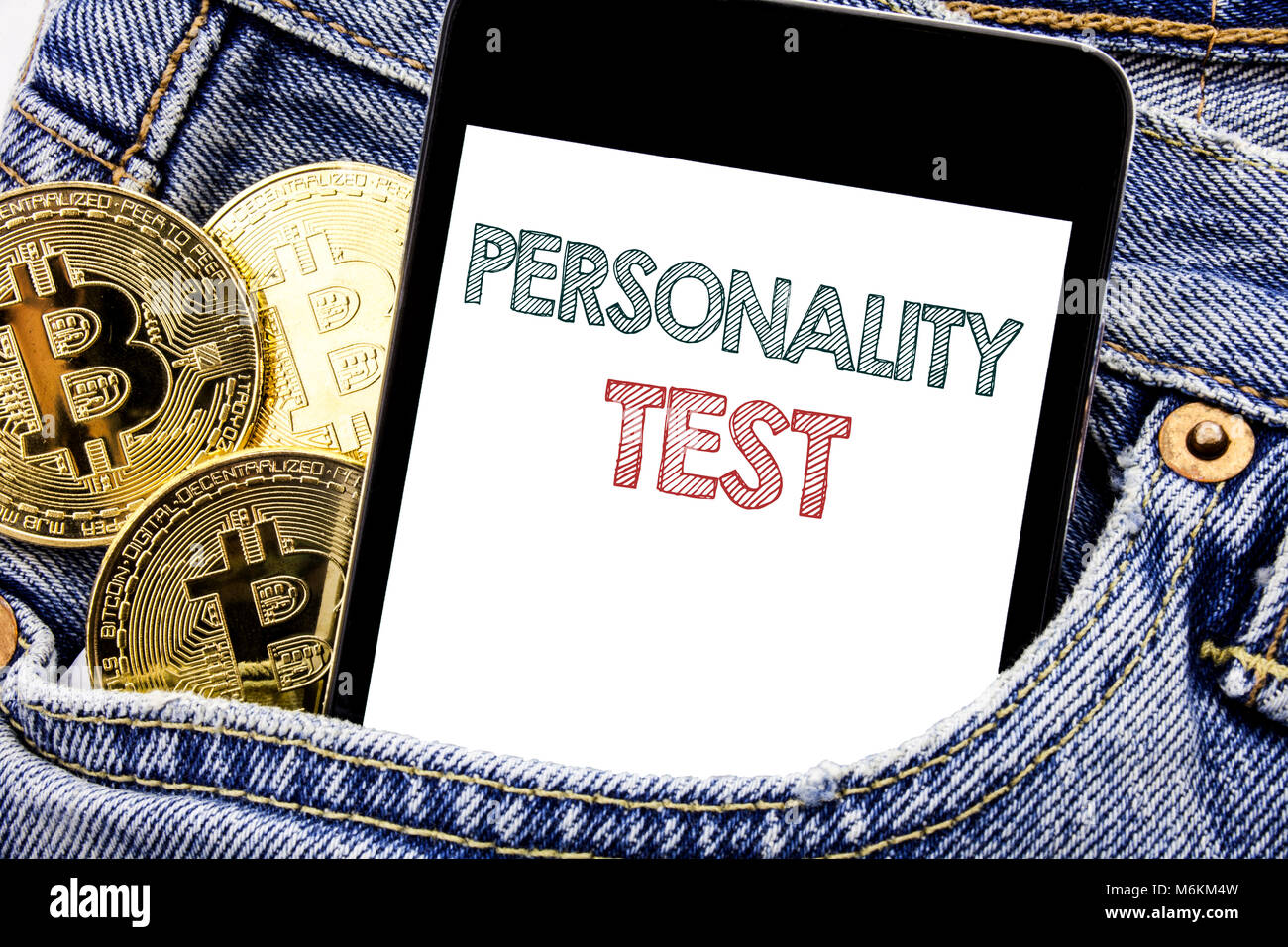 Hand writing text caption inspiration showing Personality Test ...