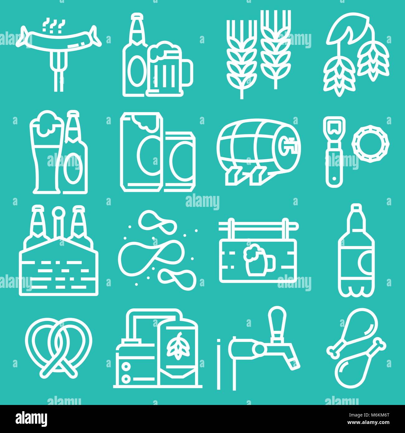 Brewery outline icons hi-res stock photography and images - Alamy