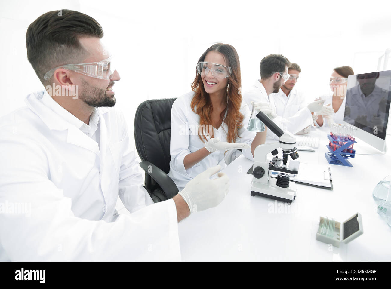 laboratory staff in the workplace Stock Photo - Alamy