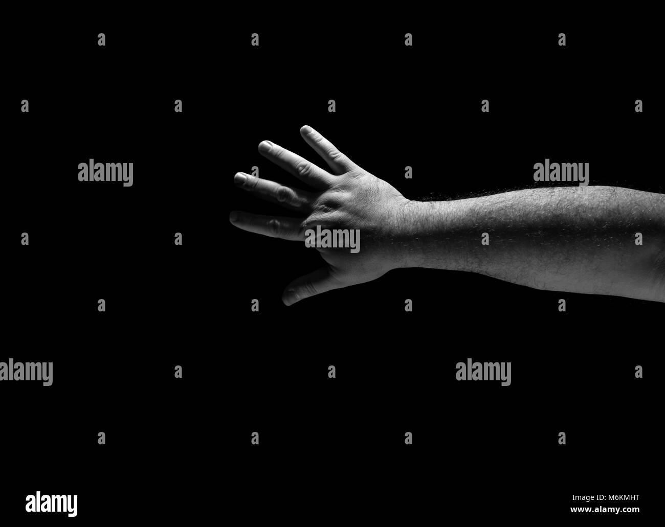 Hand gestures on black background Stock Photo - Alamy