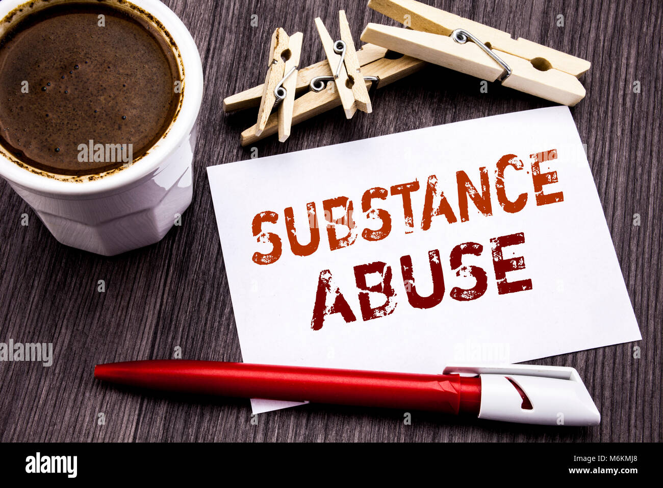 Hand writing text caption inspiration showing Substance Abuse. Business ...