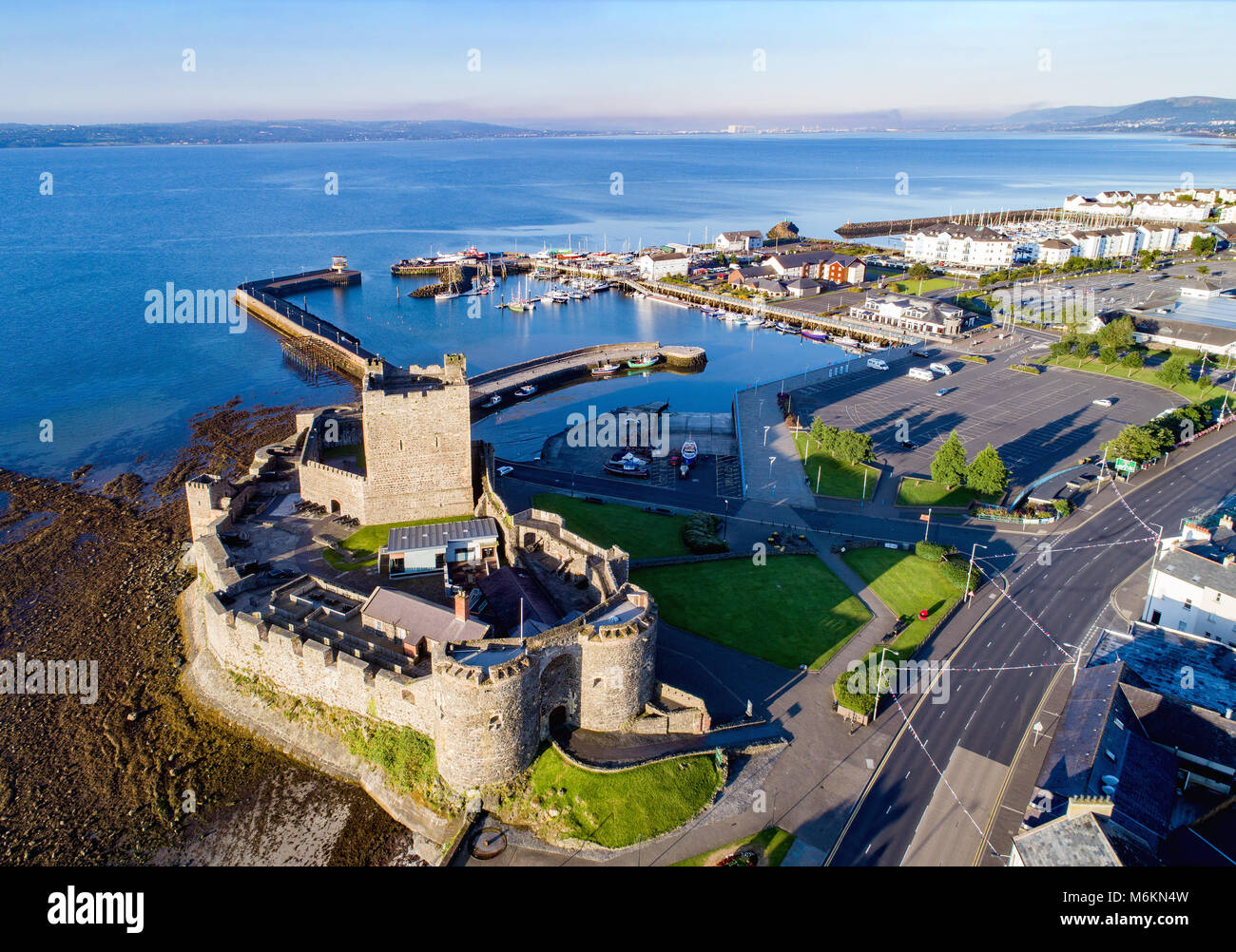 Carrickfergus castle aerial hi-res stock photography and images - Alamy