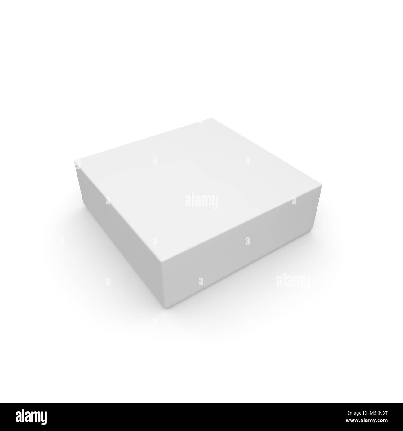 White empty box for products and goods on white isolated background. 3D ...
