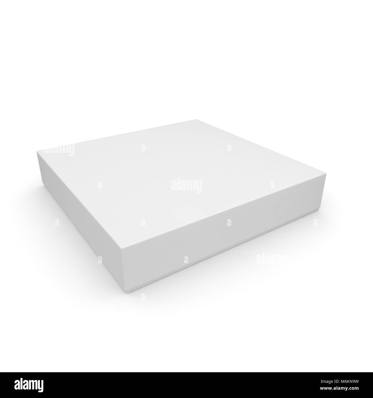 White empty box for products and goods on white isolated background. 3D ...