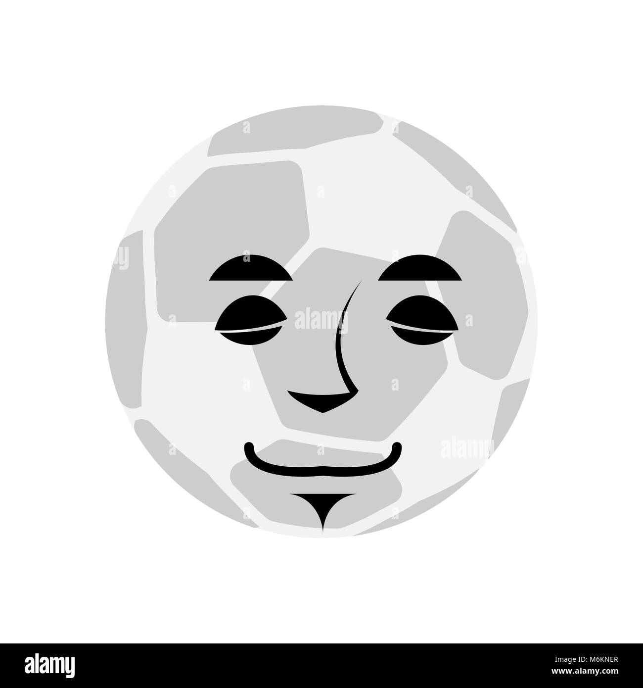 Soccer ball sleeping Emoji. Football Ball asleep emotion avatar Stock ...