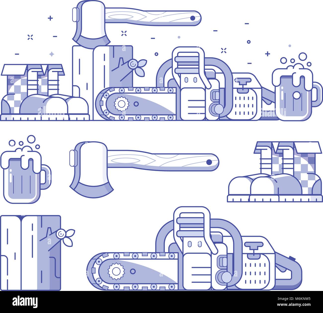Forestry and Sawmill Icon Set Stock Vector Image & Art - Alamy