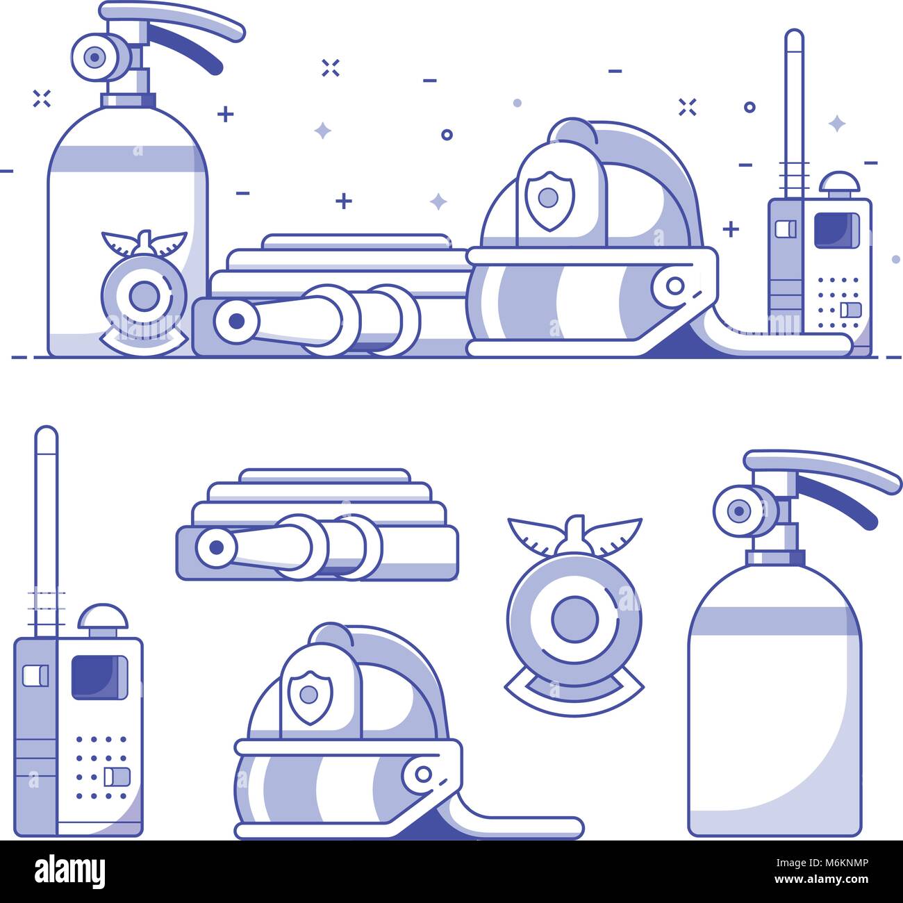 Fire Department Icon Set Stock Vector Image & Art - Alamy