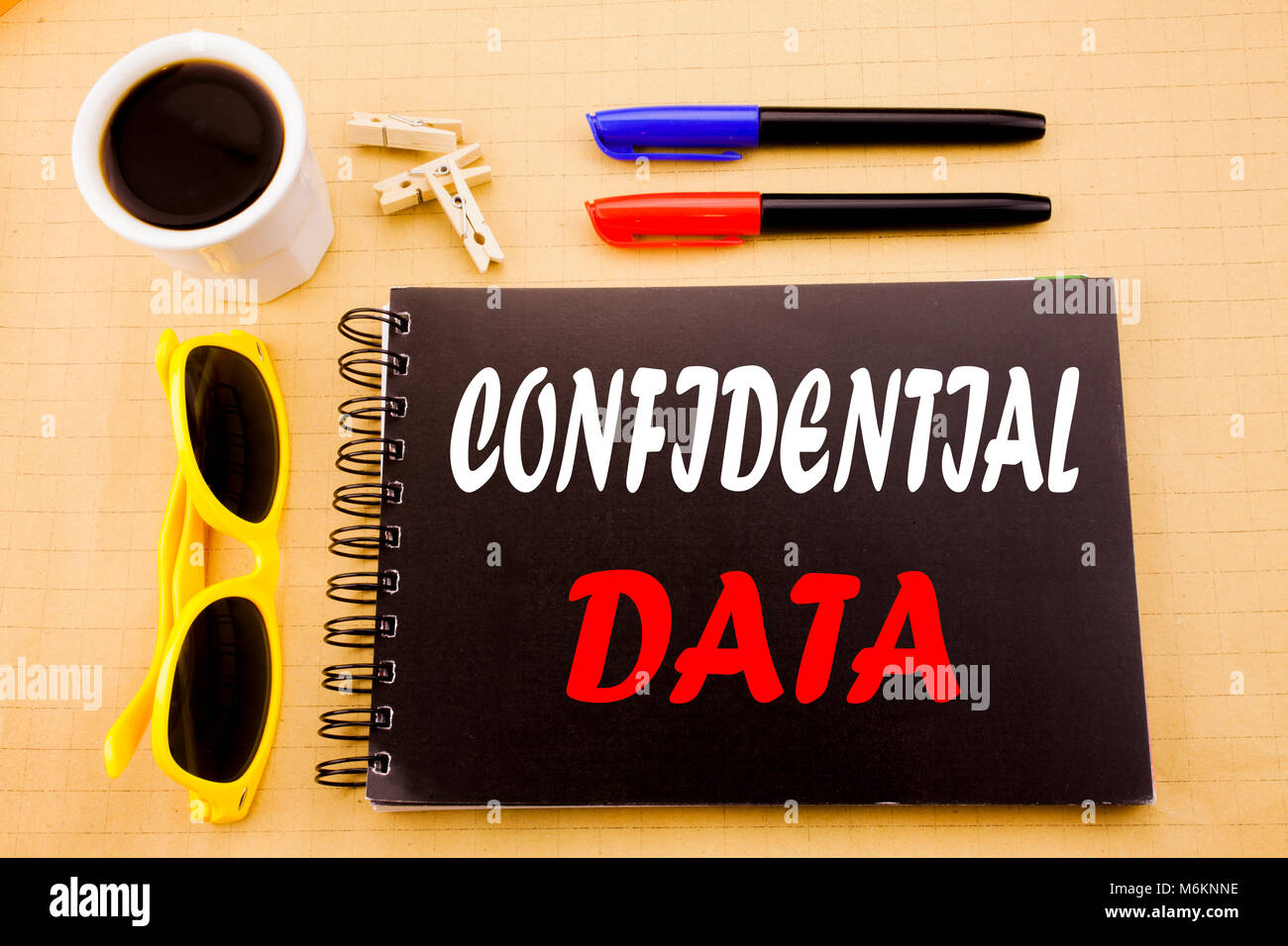 Hand writing text caption showing Confidential Data. Business concept ...