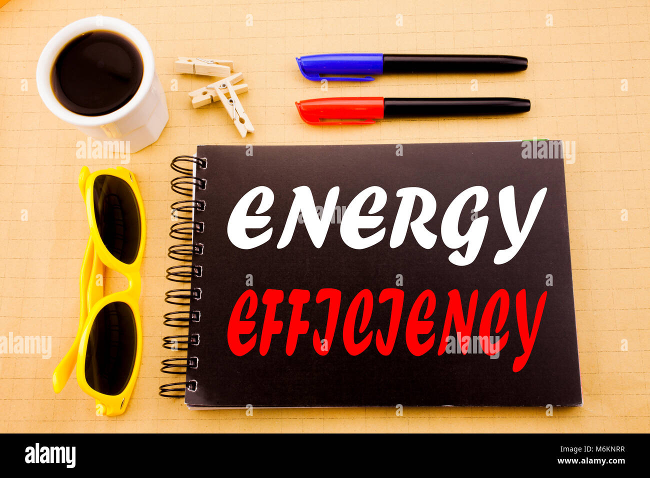 Hand writing text caption showing Energy Efficiency. Business concept ...