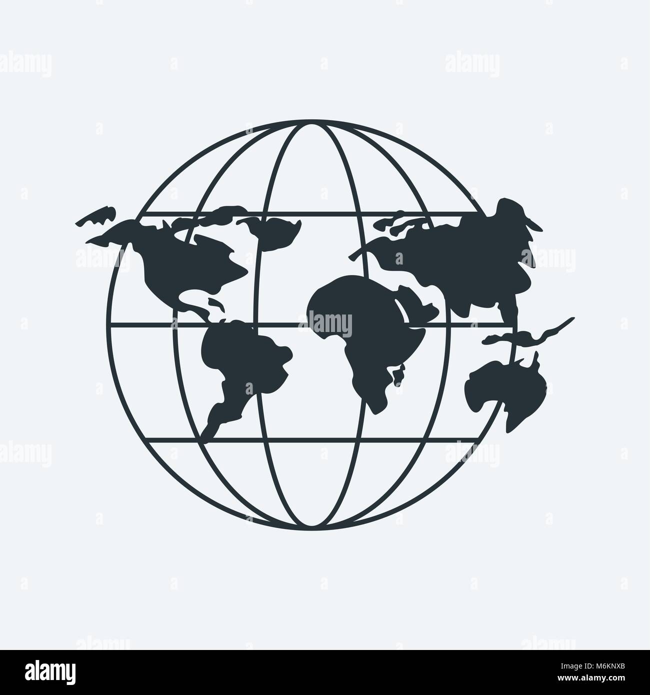global map black icon Stock Vector Image & Art - Alamy