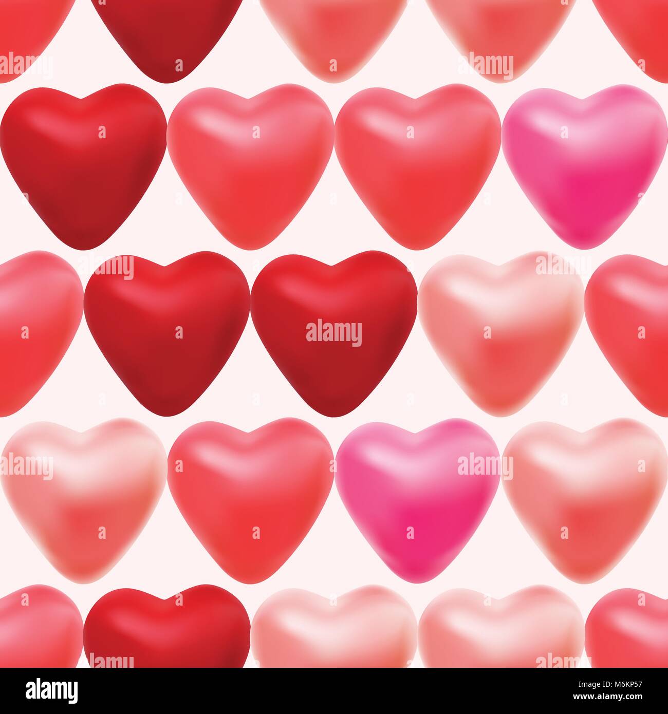 Seamless pattern made 3d hearts Stock Vector Image & Art - Alamy
