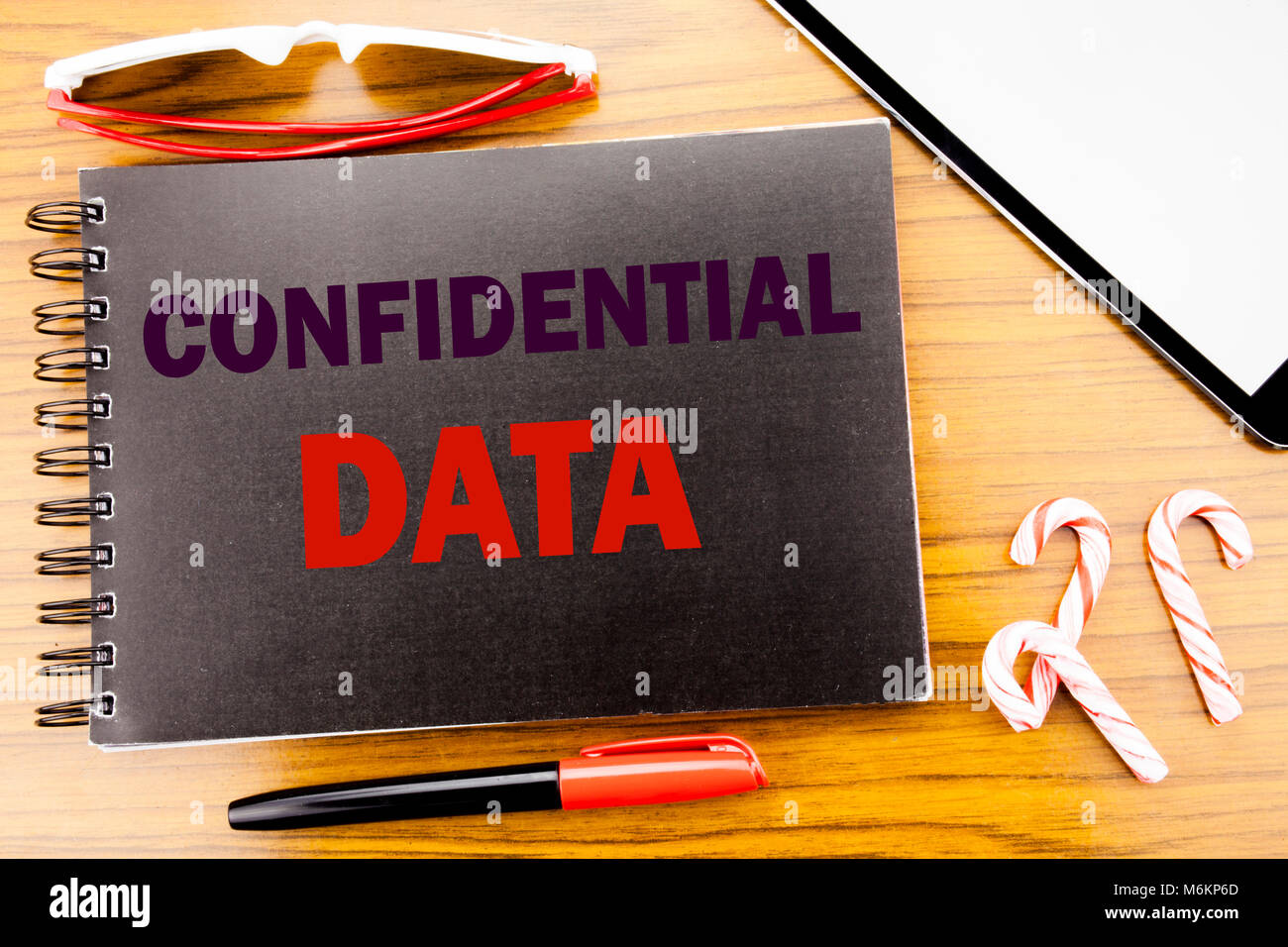 Handwriting Announcement text Confidential Data. Business concept for ...