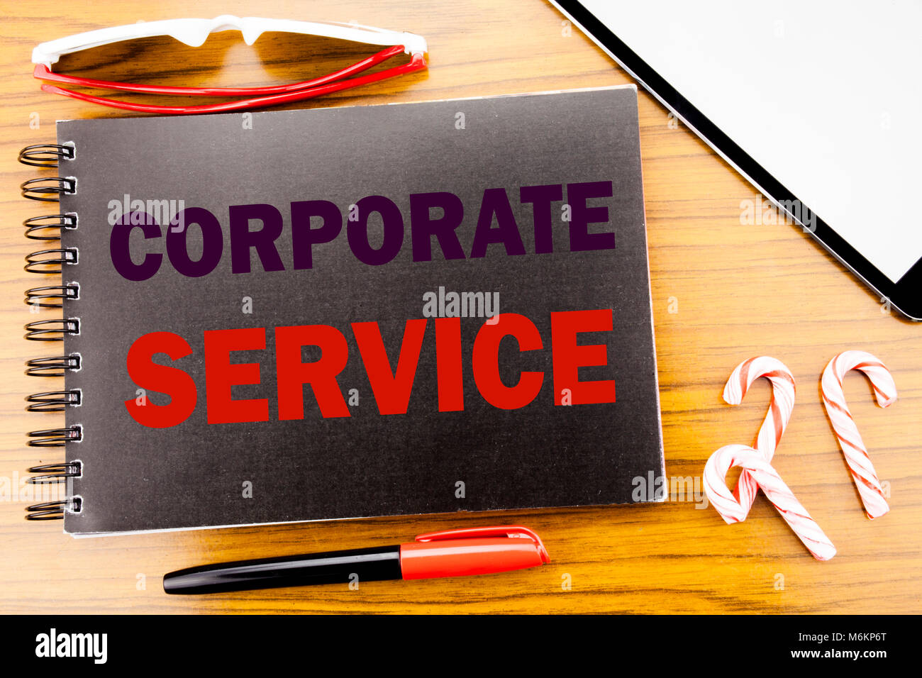 Handwriting Announcement text Corporate Service. Business concept for ...