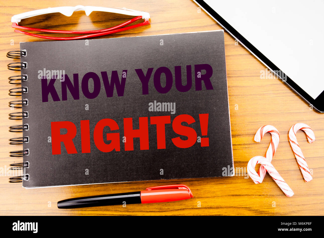 Handwriting Announcement text Know Your Rights. Business concept for ...