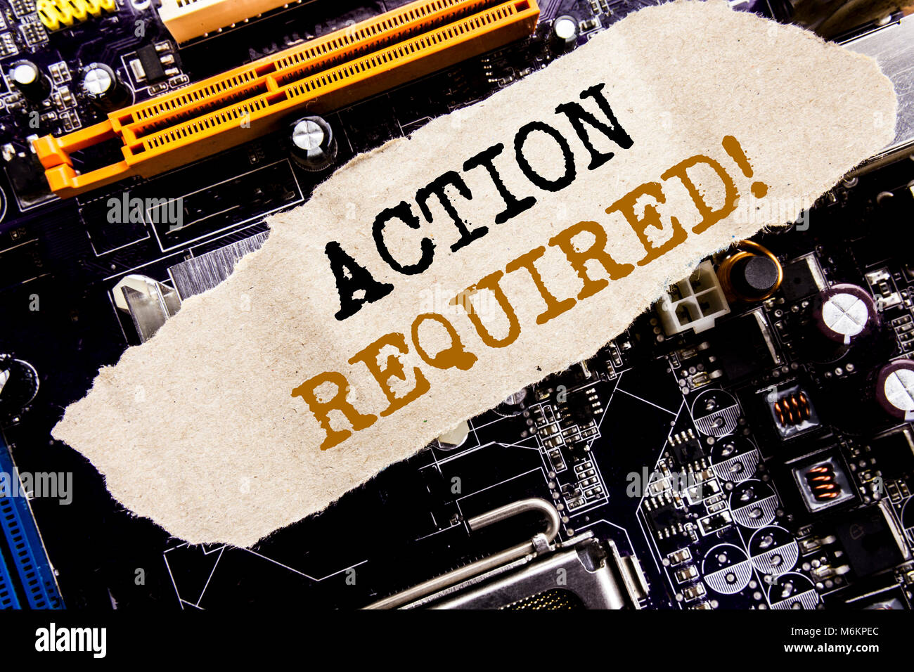 Handwriting Announcement text showing Action Required. Business concept ...