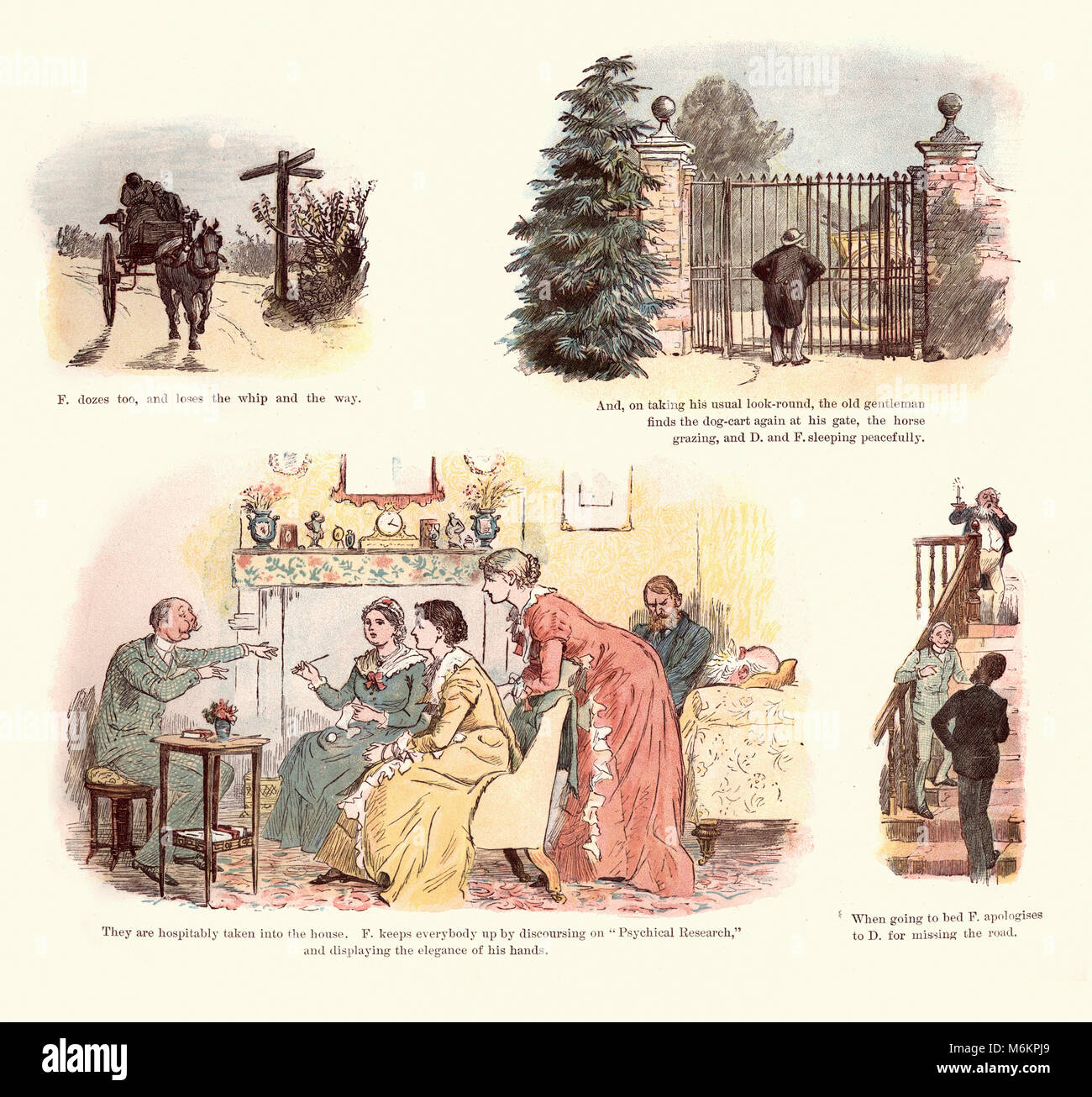 Victorian cartoon by Randolph Caldecott, Strange Adventures of a Dog ...