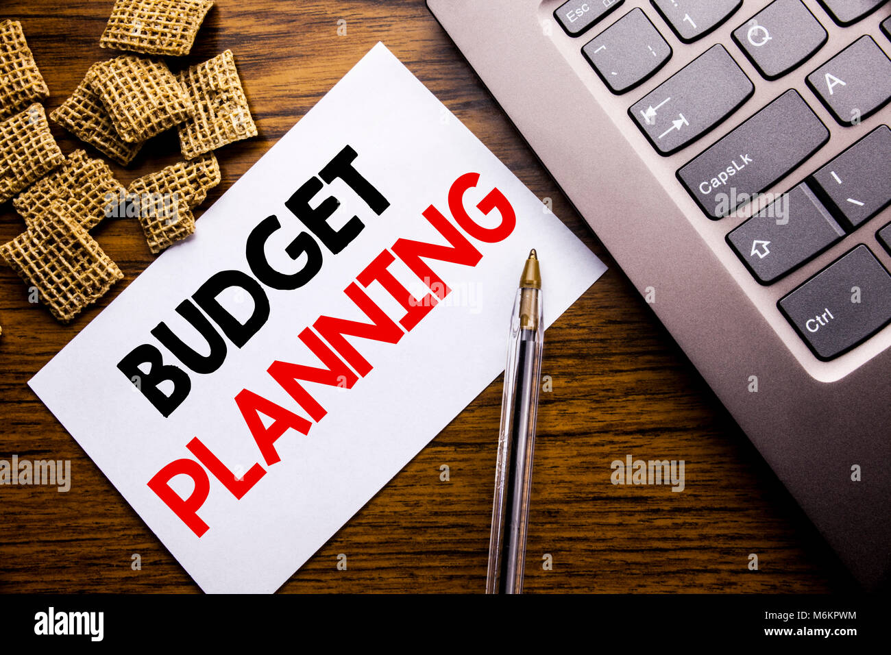 Handwriting Announcement text showing Budget Planning. Business concept ...