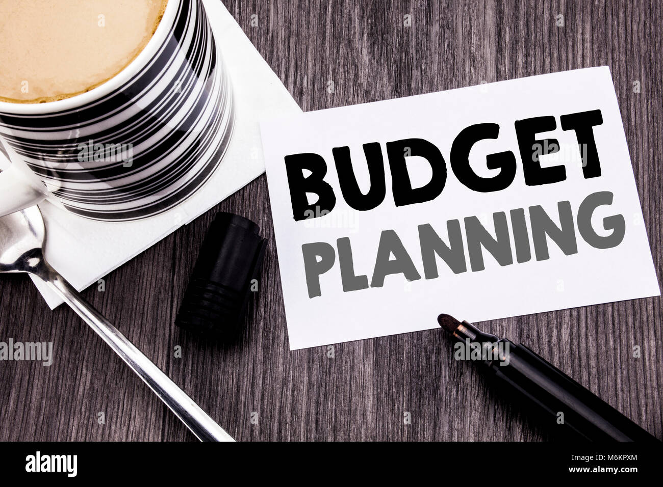Handwriting Announcement text showing Budget Planning. Business concept ...