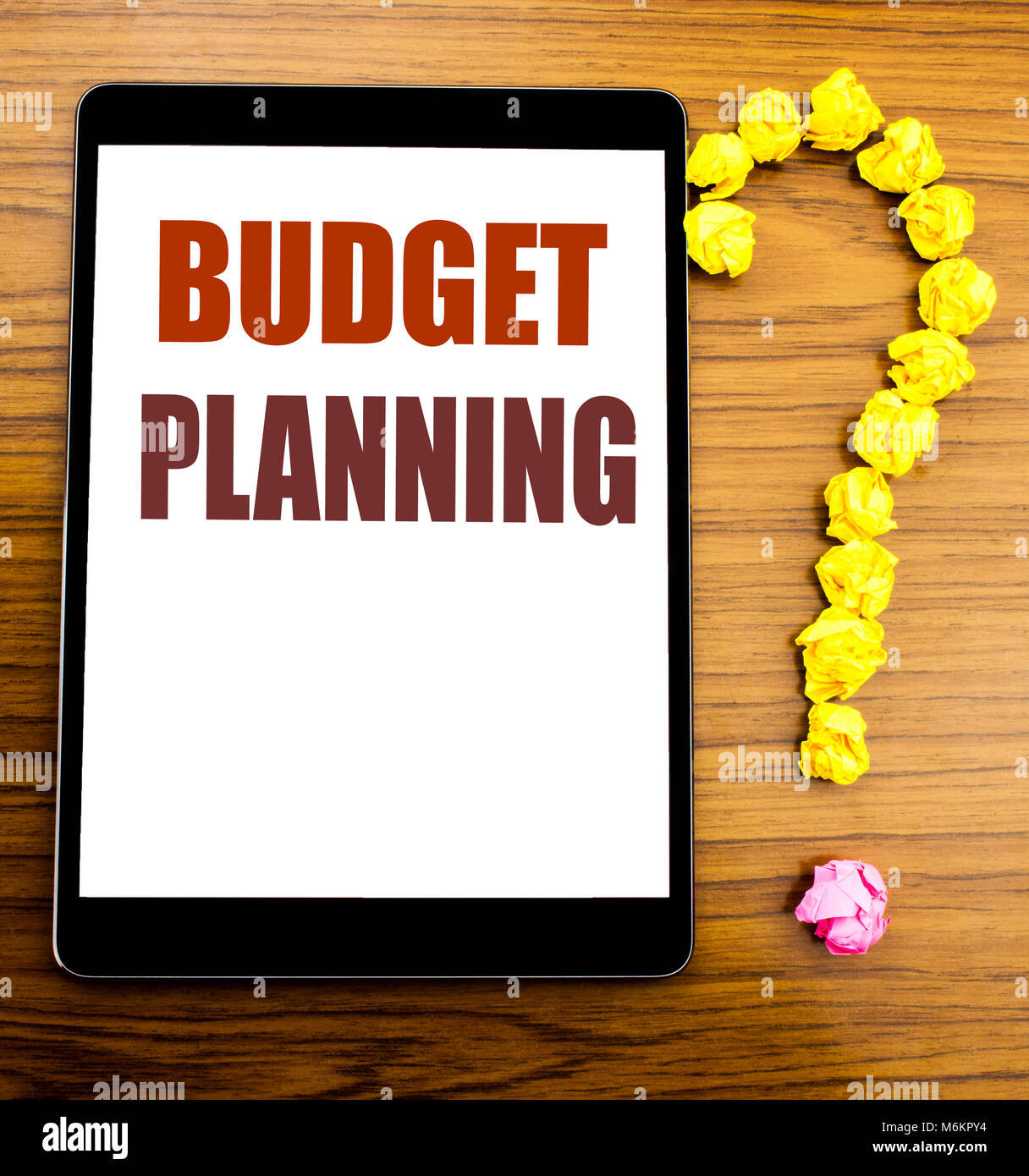Handwriting Announcement text showing Budget Planning. Business concept ...