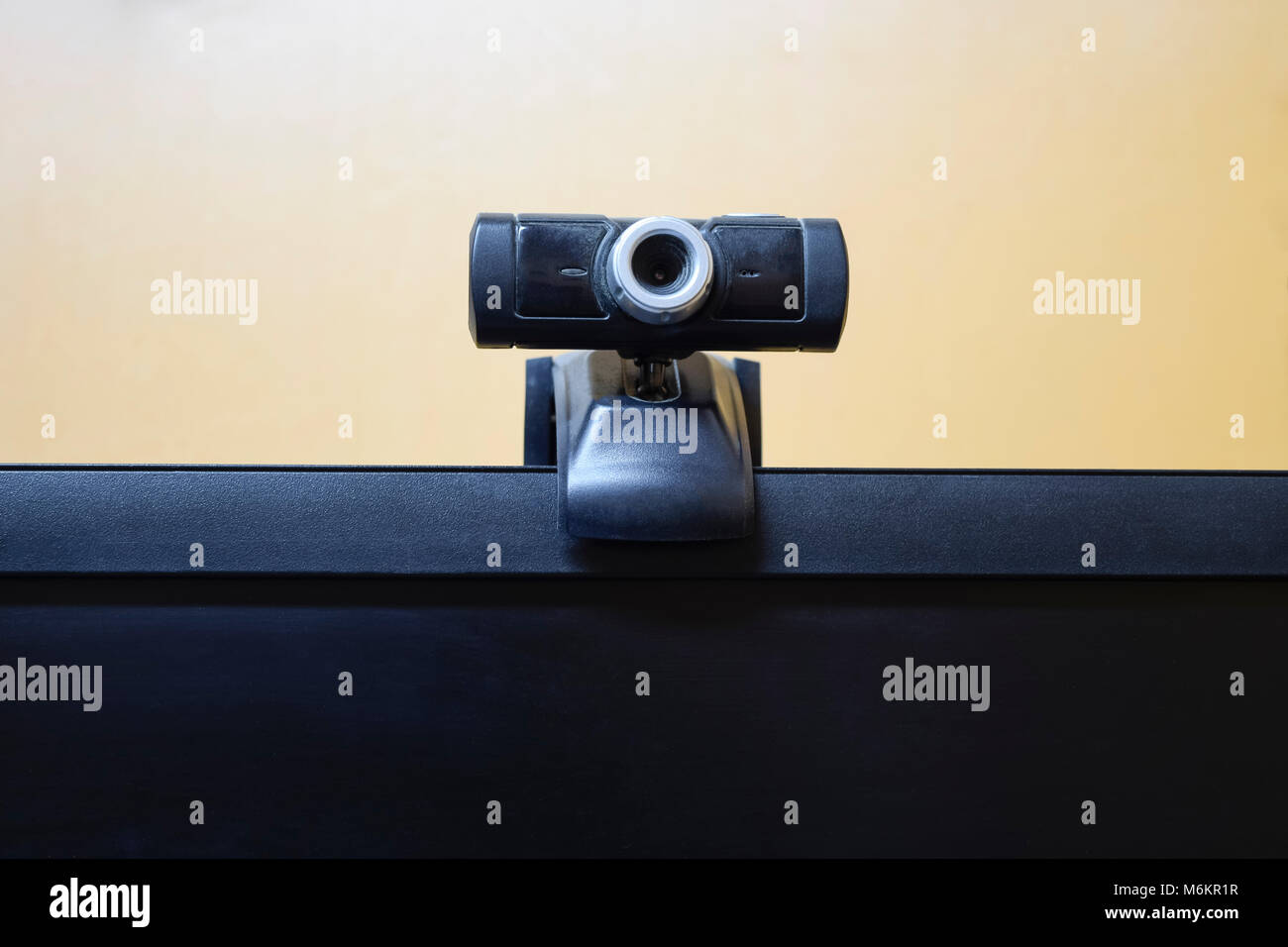 Web camera, attached to the monitor. Equipment for video Stock Photo ...