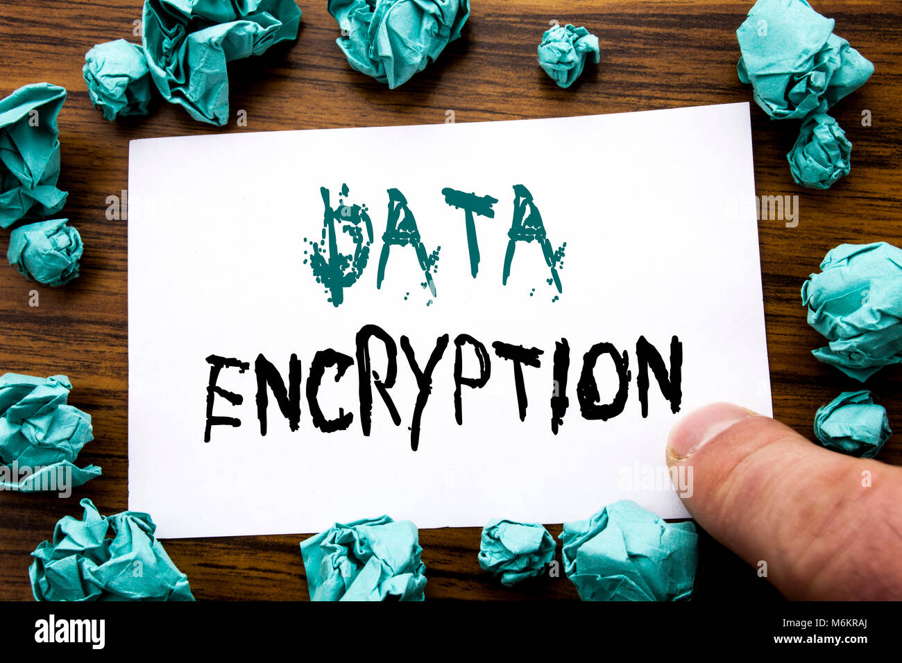 Handwriting Announcement text showing Data Encryption. Business concept ...