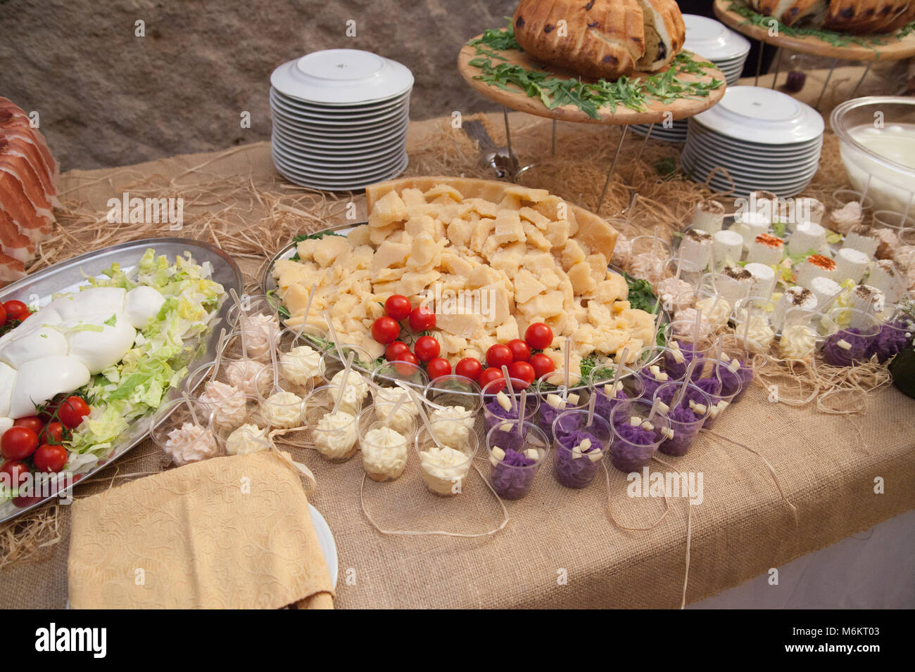Detail of a food banquet Stock Photo - Alamy